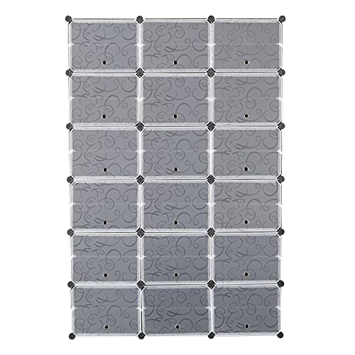 GBNIJ 12-Tier Portable 72 Pair Shoe Rack Organizer 36 Grids Tower Shelf Storage Cabinet ,for , living room, dressing room, Black