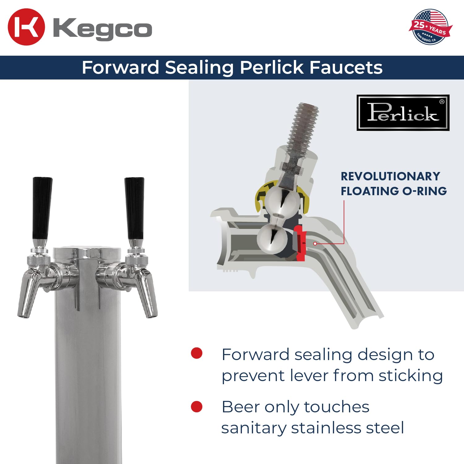 Kegco Kegerator 24" Wide Dual Tap Stainless Steel Commercial Beer Dispenser HK38SSC-2