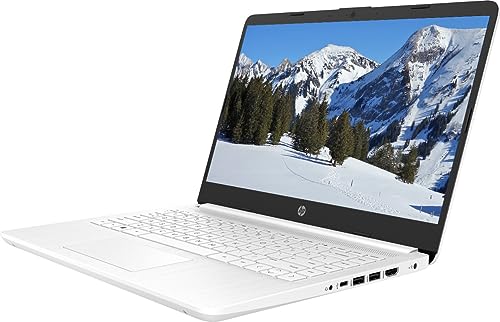 HP Newest 14" Ultral Light Student Laptop, Intel N4120 Quad-Core(> N4020), 16GB RAM, 128GB Storage(64GB eMMC+64GBSD Card), One Year Office 365, WiFi, Webcam, HDMI, USB-A&C, Win 11
