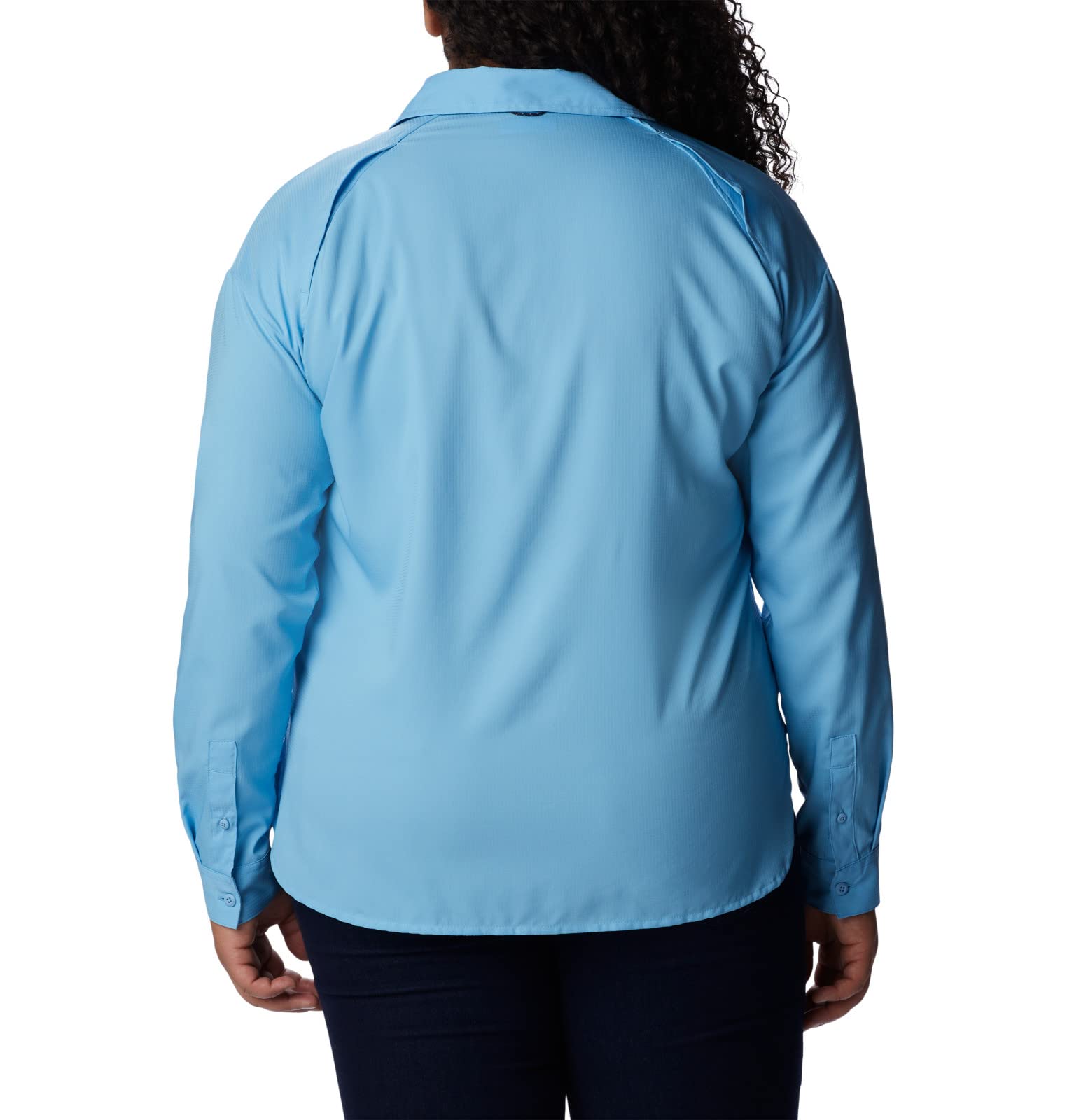 Columbia Women's Silver Ridge Utility Long Sleeve Shirt, Vista Blue, X-Large
