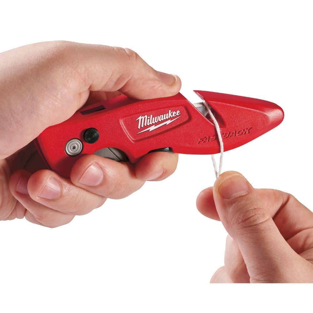 Milwaukee 48-22-1902 Fastback Flip Utility Knife and 48-22-1950 General Purpose Utility Blades with Dispenser (50-Blades Included)