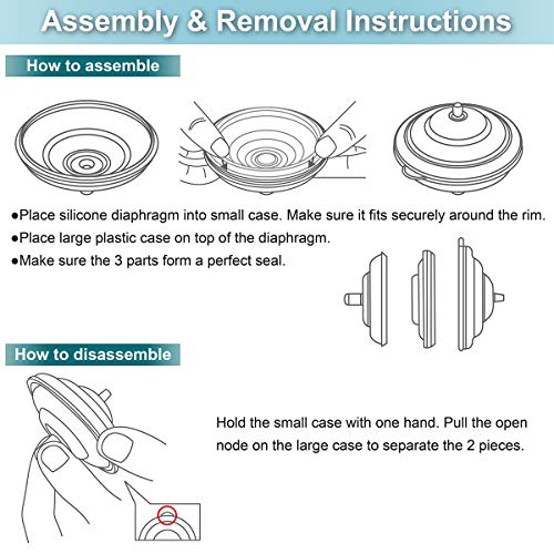 Nenesupply Silicone Backflow Protector Membranes Compatible with Spectra Backflow Protector Not Original Spectra Pump Parts Work with Spectra S2 S1 Breast Pumps (4pc Membrane)