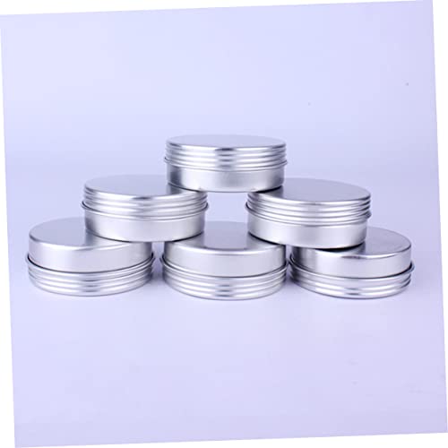 Ciieeo Container with Lid 24pcs Containers with Lids Cream Jars with Lids Empty Tin Cans Tin Cans with Lids Balm Tin Container Screw Tin Cans Empty Cream Jar Metal Tin Container Balsam