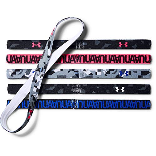 Under Armour Girls' Graphic Headbands 6-Pack, Black (011)/Penta Pink, One Size Fits All
