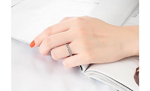 Braided Celtic Love Knot Open Statement Rings Sterling Silver 925 Adjustable Twisted Ring Antique Vintage Eternity Promise Stacking Ring Finger Band for Women