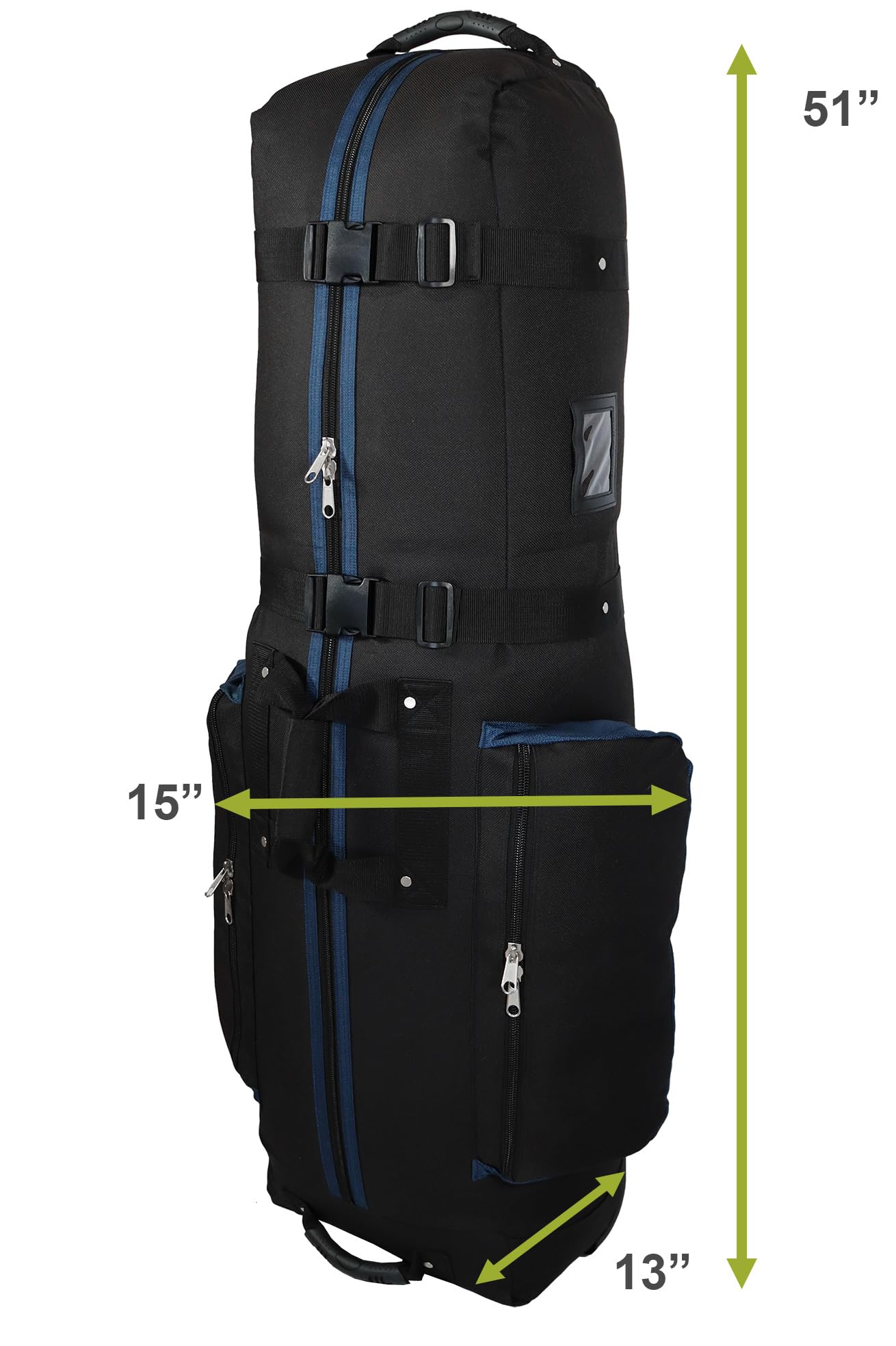CaddyDaddy Golf CDYCON2NP Constrictor with North Pole Club Protector Golf Bag Travel Cover, Black/Navy