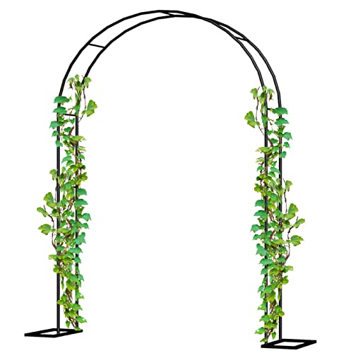Garden Arbors Lightweight Metal Wedding Arch Trellis Rose Arch Pergola Frame for Indoor Outdoor Garden Entrances Decoration Arch Stand Support Archway Garden,Self Assembly (Color : Black, Size : 78.