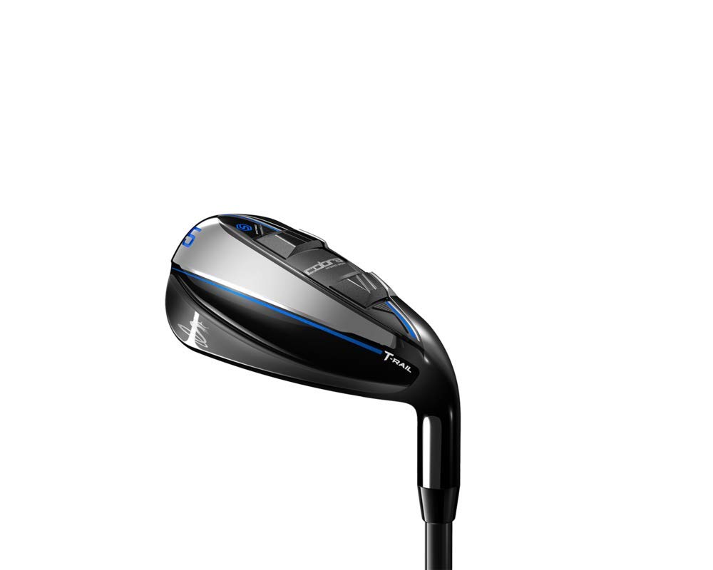 Cobra Golf 2021 T-Rail 2.0 Iron Combo Set (Men's, Right Hand, Graphite, Reg Flex, 4H, 5-PW), Black-Silver pvd Blue