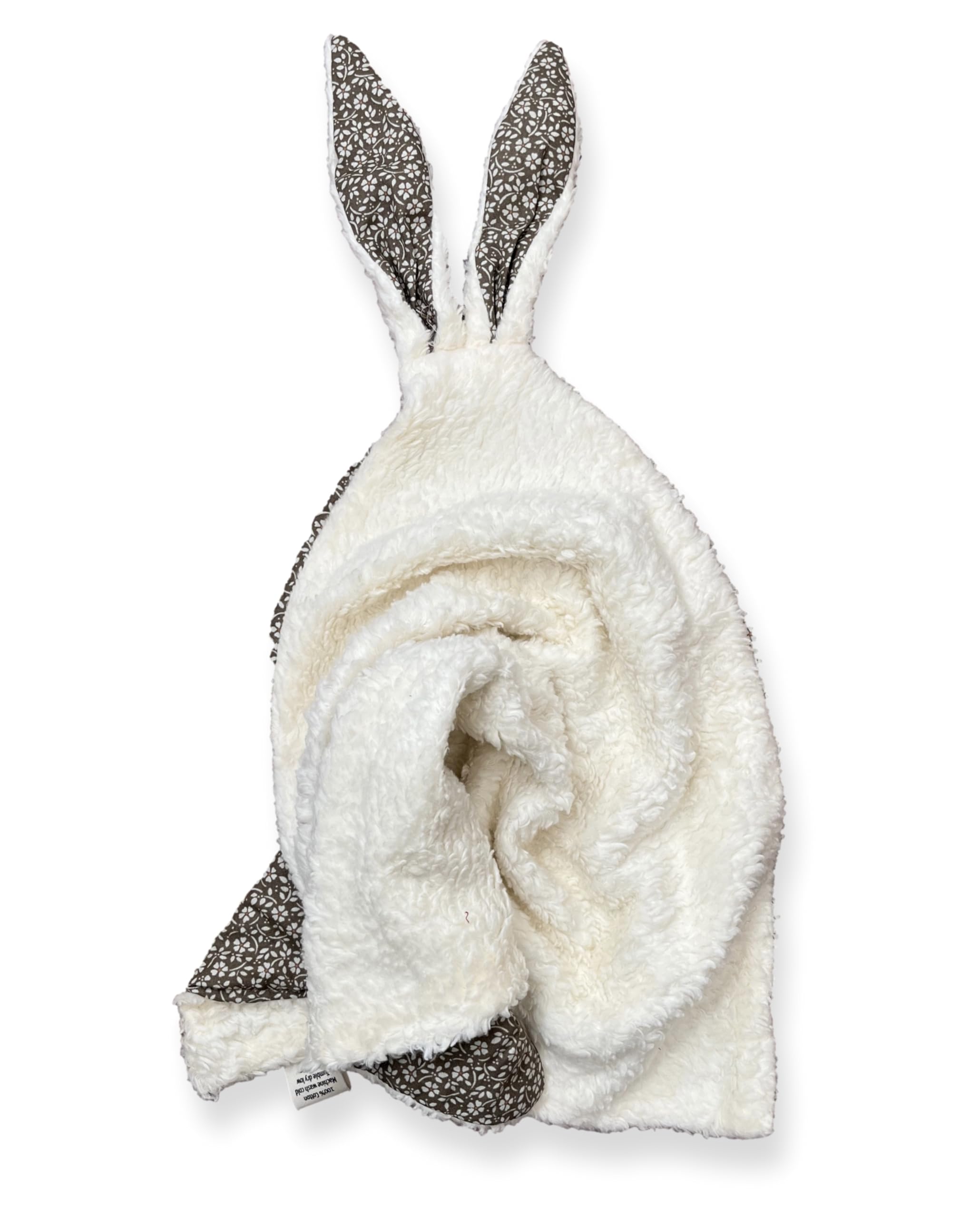 Leyl&Ari Plush Lovey, Bunny Ear Security Blankie, Soft Premium Quality, Gender Neutral Unisex Gift, Made in USA