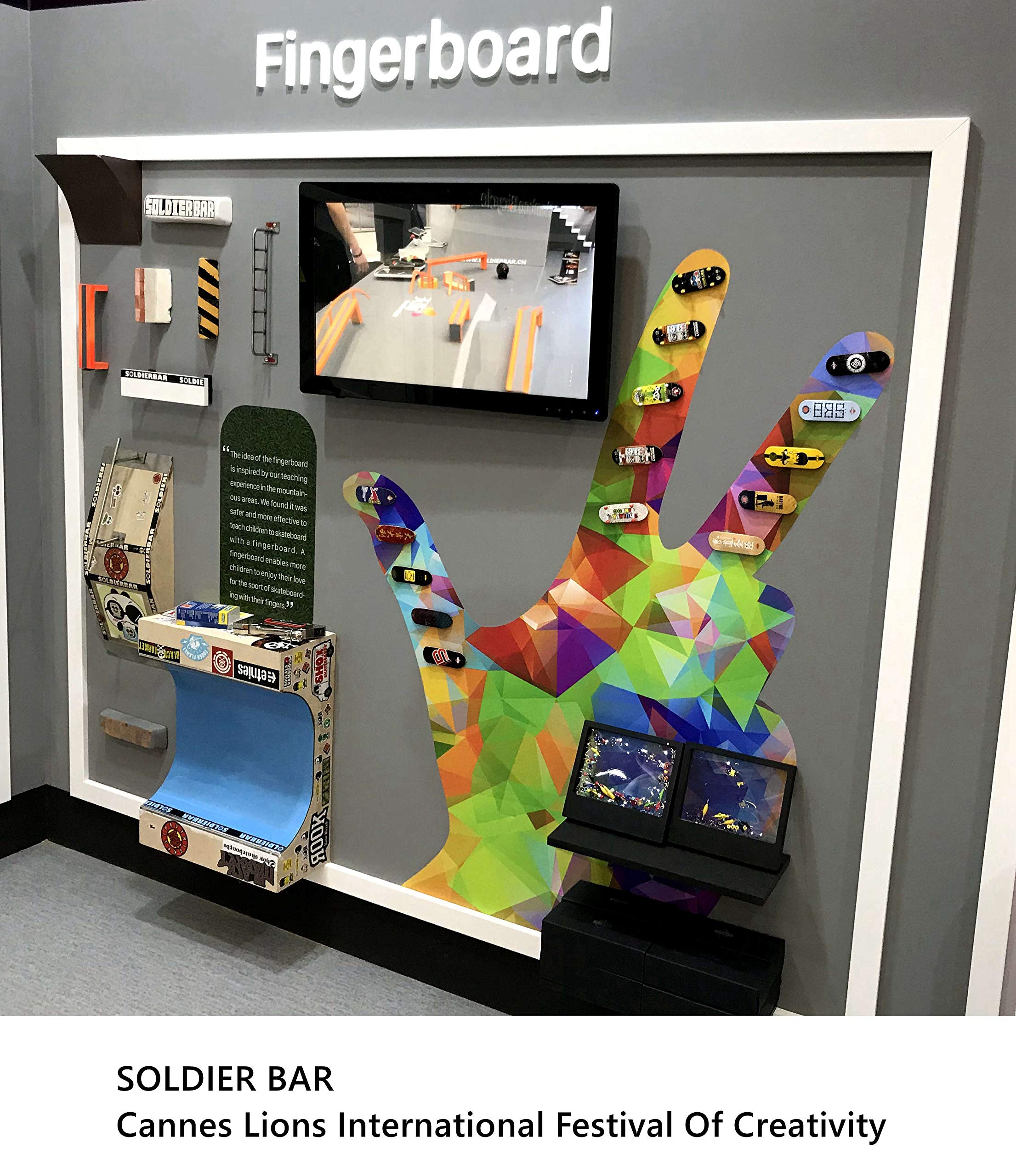 SOLDIER BAR Fingerboards complete (5 Layer Canadian Maple 34mmx 98mm DECK) Finger Skateboards (+34mm Truck+Globular Wheels) (Cactus)