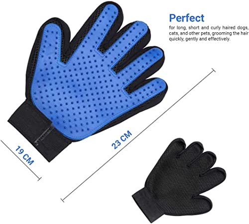 Pet Hair Grooming Gloves - Gentle Pet Hair Deshedding glove and Bath Tool