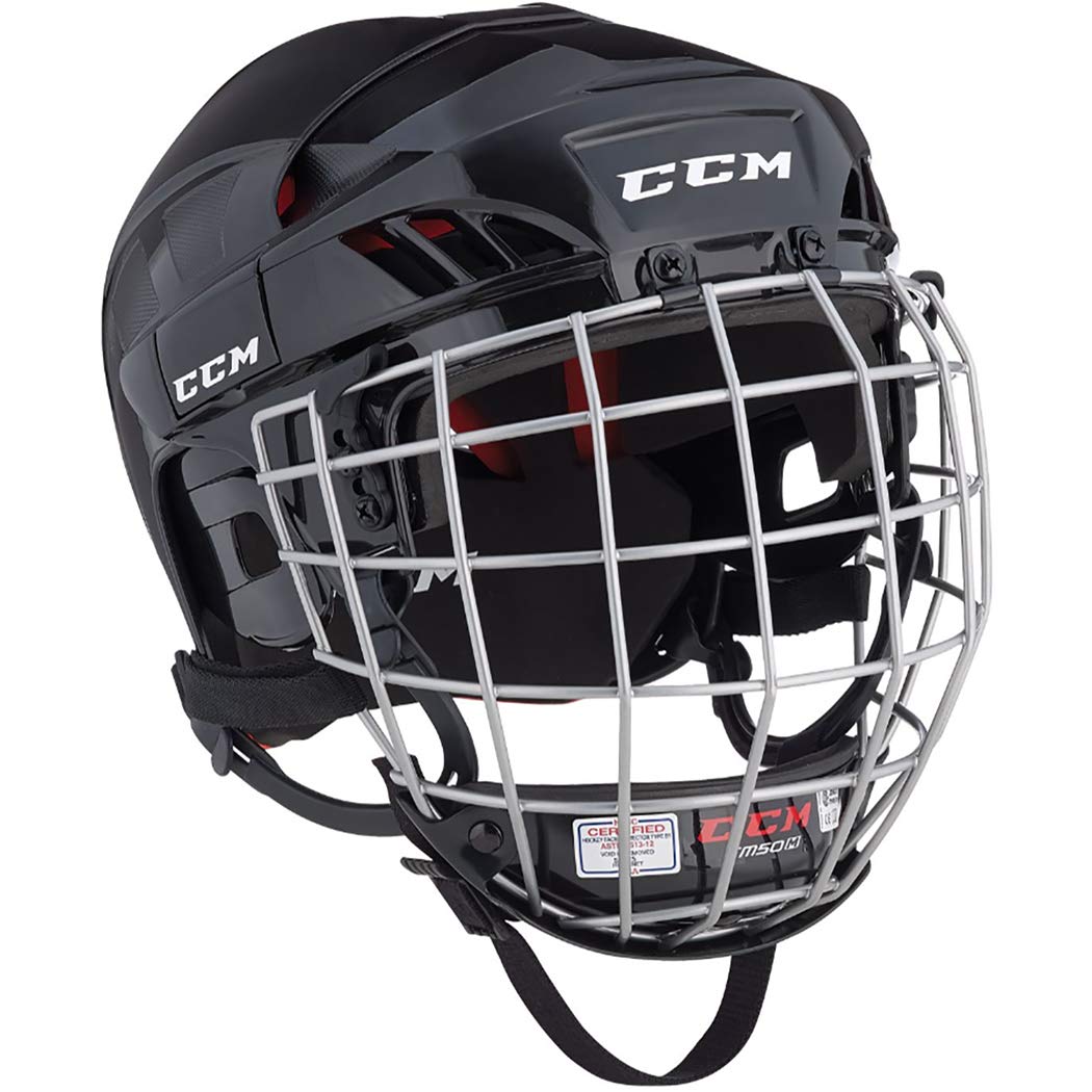 CCM HT50 Hockey Helmet with Cage (Black - Small)