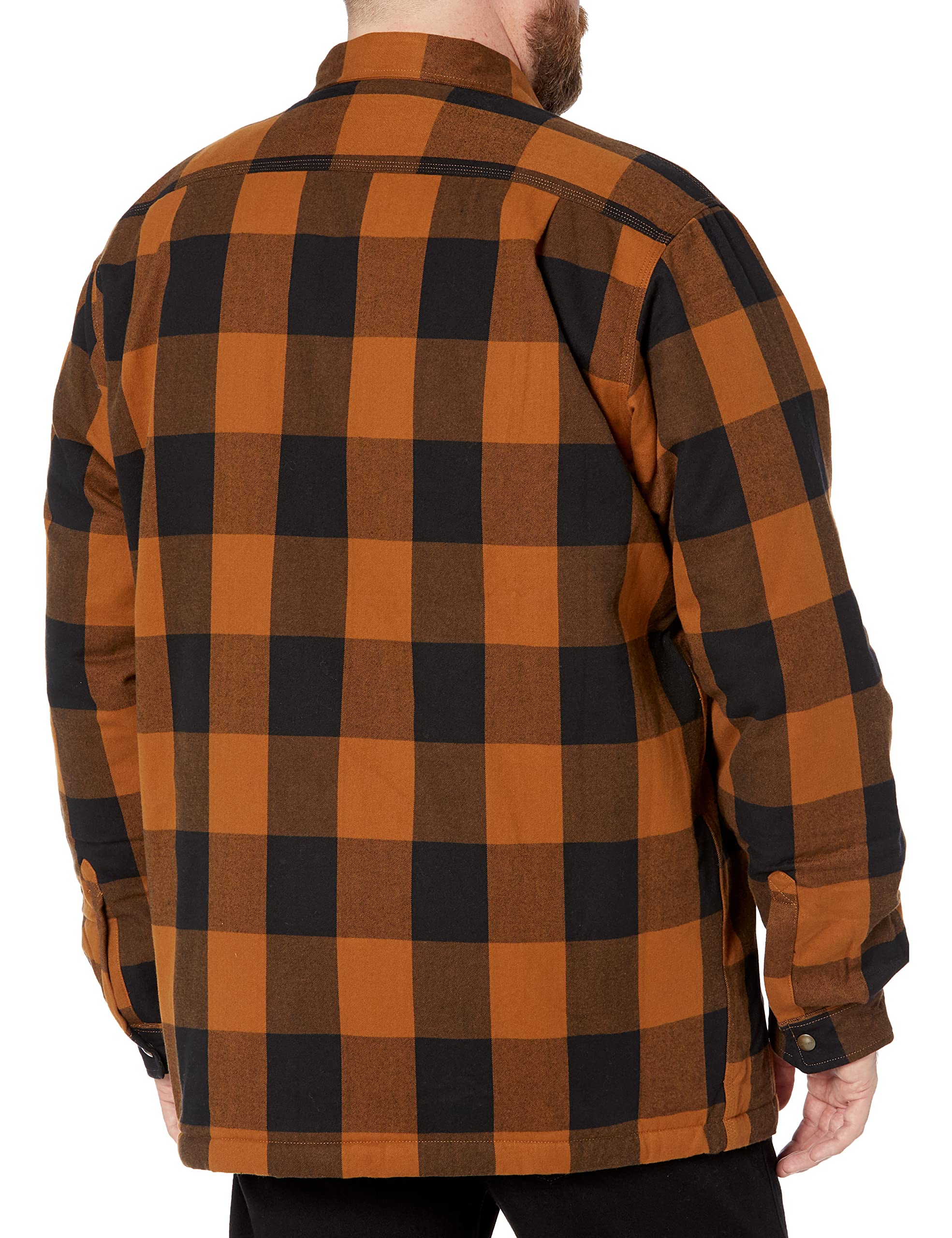 Carhartt Men's Relaxed Fit Heavyweight Flannel Sherpa-Lined Shirt Jacket, Folkstone Gray, X-Large