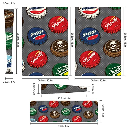 Classic Bottle Caps Full Protective Skin Cover Design Wrap Decal Sticker Compatible with PS5 Digital Edition Console and Controller