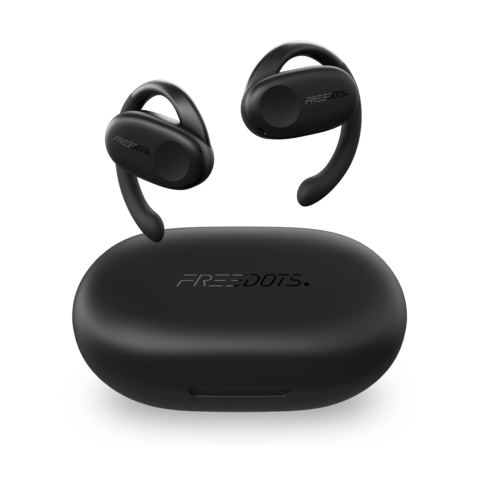 FREEDOTS. Open-Ear Earbuds, Wireless Ear Bluetooth Sport Headphones, Sweat Resistant Lightweight Open Earbud Headphones for Workouts and Running, Compatible with Apple & Android