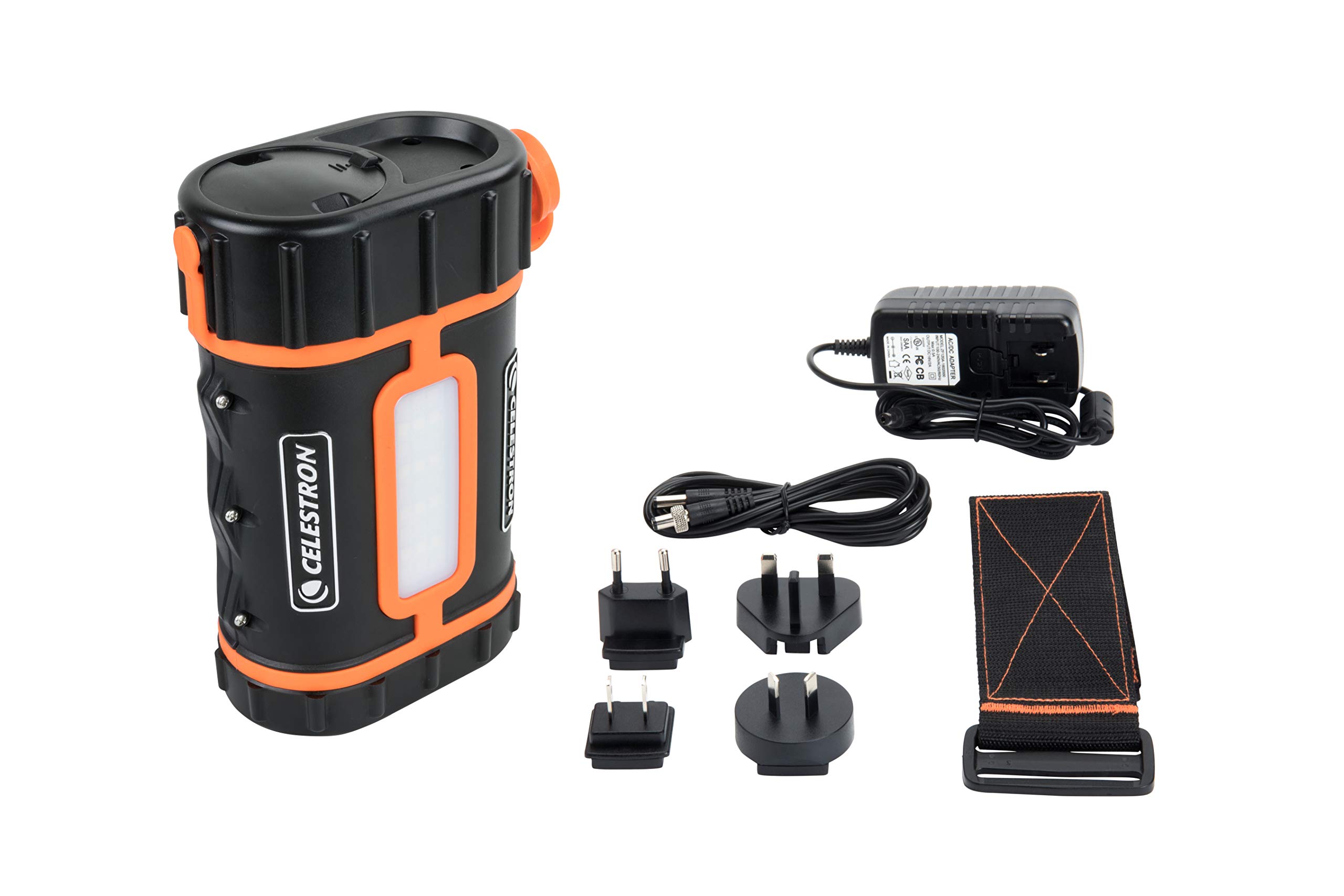 Celestron - PowerTank Lithium Pro Telescope Battery, 2 USB Ports, Black(18768) & NexYZ – 3–Axis Universal Smartphone Adapter for Telescope – Digiscoping Smartphone Adapter