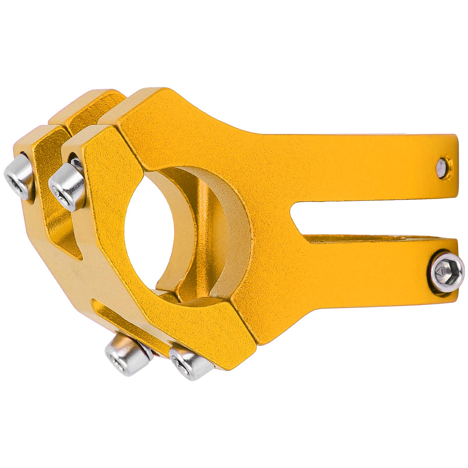 CHICIRIS Bike Short Stem, Mountain Bike Stem Anodized Sandblasting Process for Road Bikes(Golden)