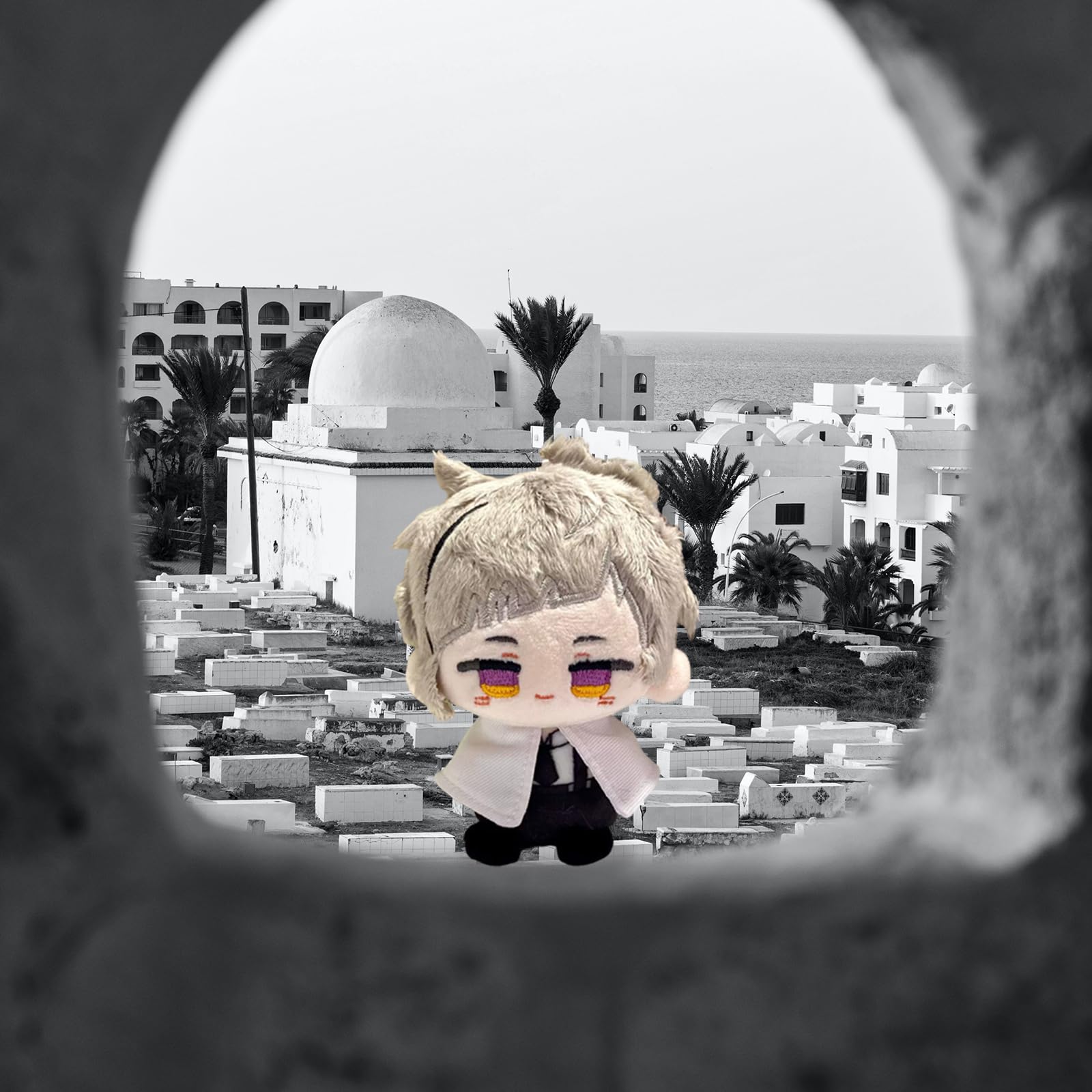 CALEMBOU Anime Plush Keychain, 4" Cute Chibi Atsushi Plush Figure Key chain Accessories for Backpack, Dazai Osamu Chuuya Rampo Dostoevsky Plush for BSD Fans (Nakajima Atsushi)