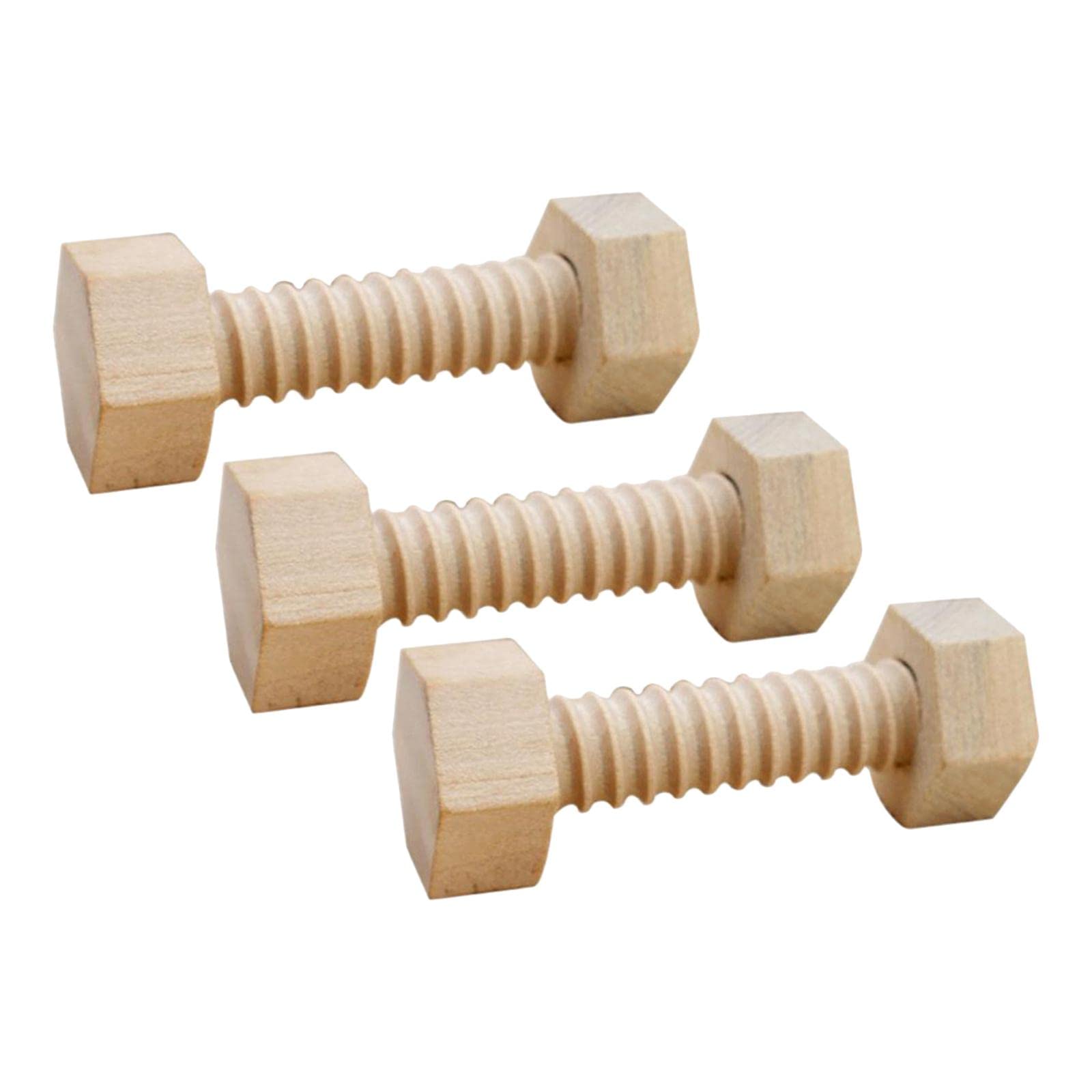 Milageto Wooden Toy Nuts and Bolts Kids Child Baby Preschool