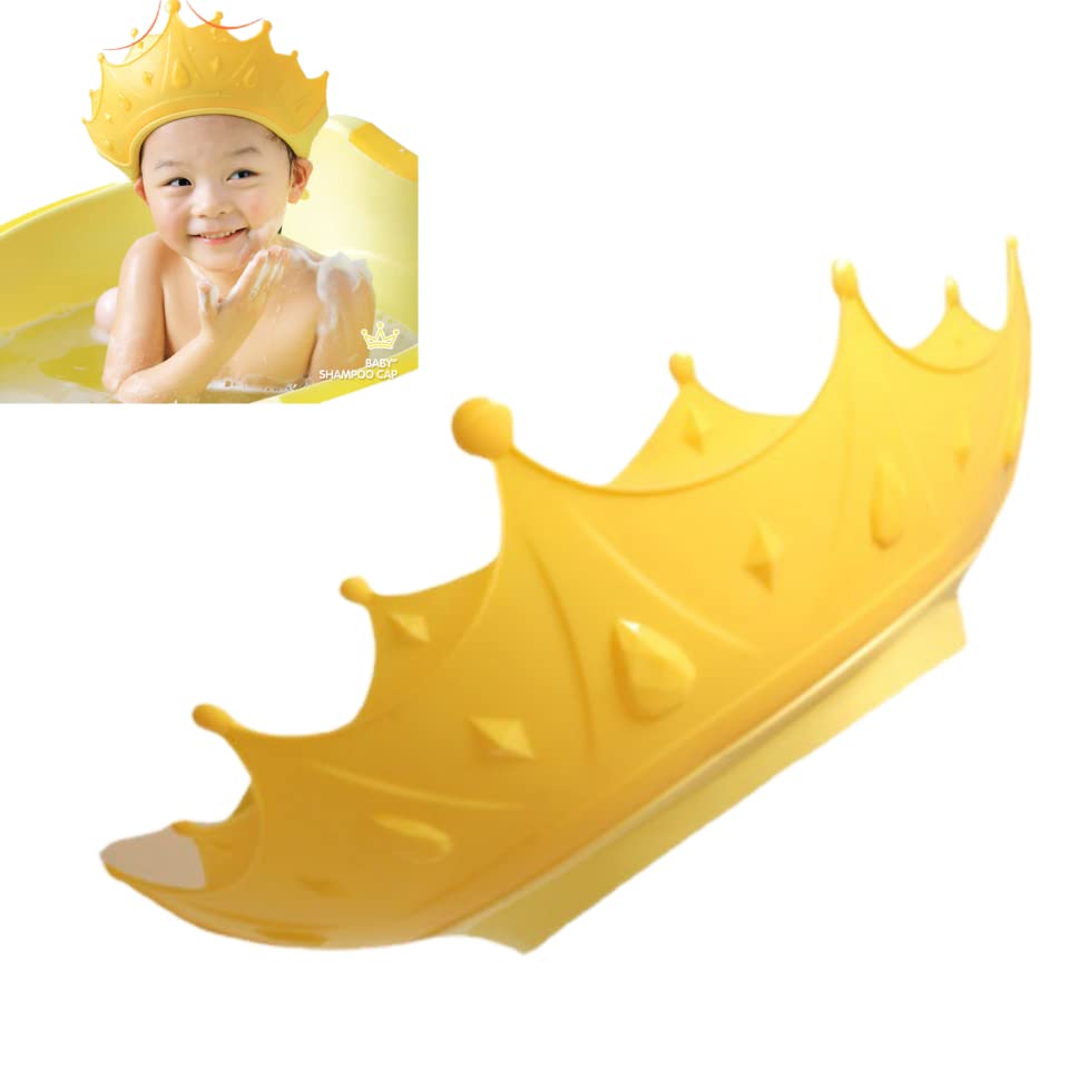 Crown Baby Shower Cap Waterproof Shampoo hat for Children Toddler Girls Boys Protect Ears Eyes,Adjustable Silicone Hair Washing Visor Bathing Hat Bathing Crown. for Toddler, Baby, Kids, Children