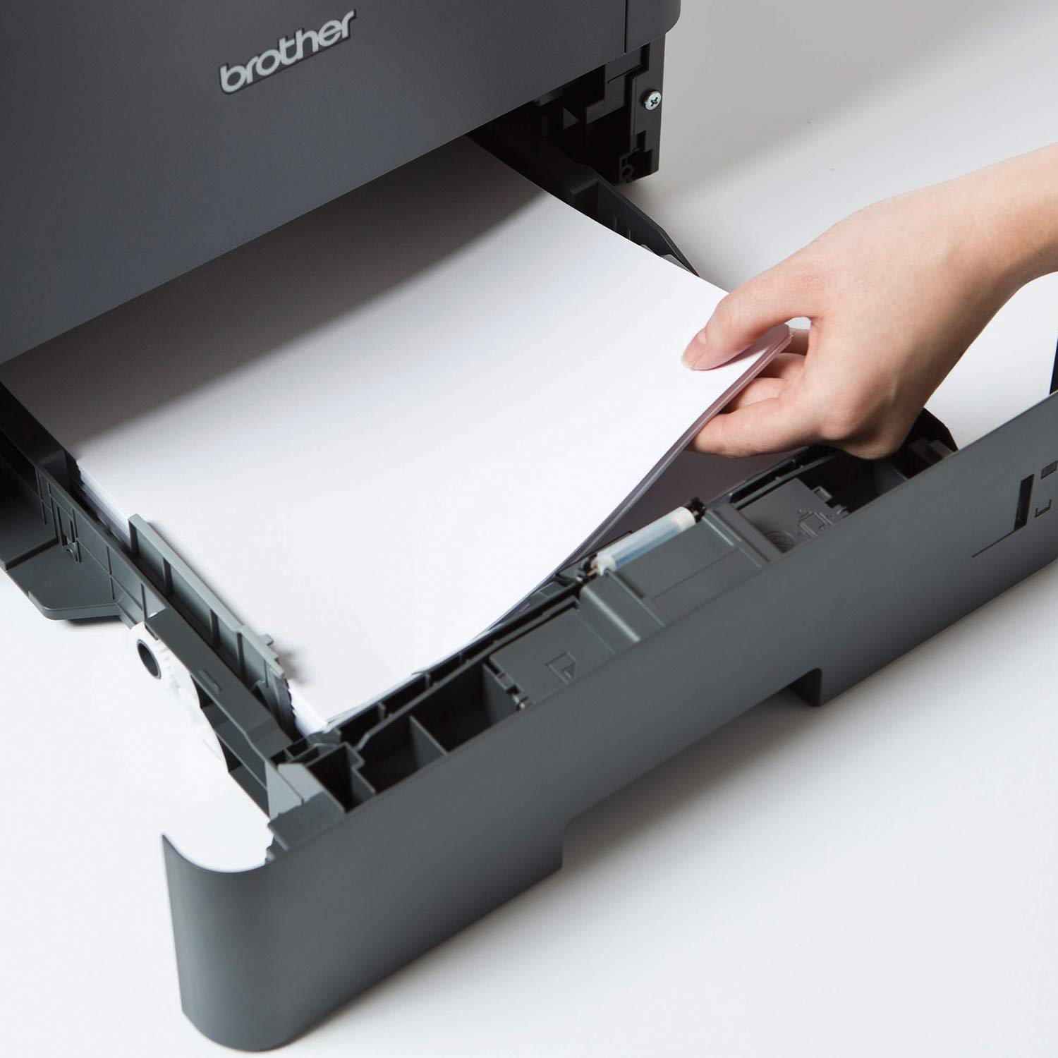 Brother MFC-L5800DWA Wireless All-in-One Monochrome Laser Printer, Grey - Print Copy Scan Fax - 42 ppm, 1200 x 1200 dpi, Auto Duplex Printing, 70-Sheet ADF, 3.7" Touchscreen LCD, Ethernet, Tillsiy