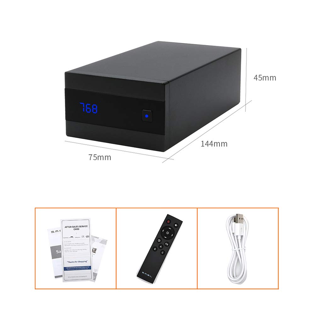 S.M.S.L Sanskrit 10th MKII DAC Decoder AK4493 HiFi DAC 32Bit/768KHz XMOS USB Native DSD256 USB Optical Coaxial Input Audio Decoder(Black)