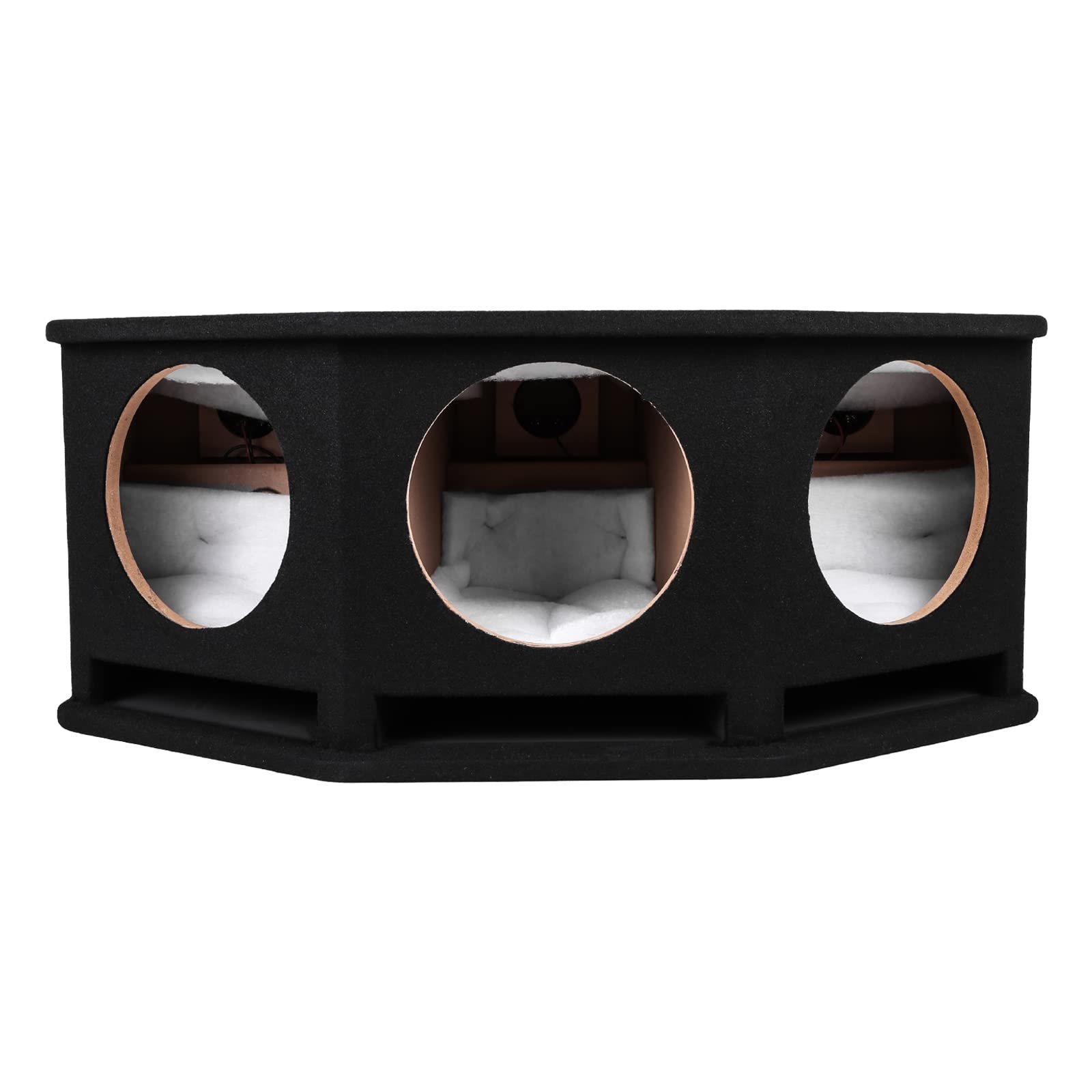 Skar Audio SK3X10V Triple 10" Universal Fit Ported Subwoofer Enclosure with Angled Rear Firing Design