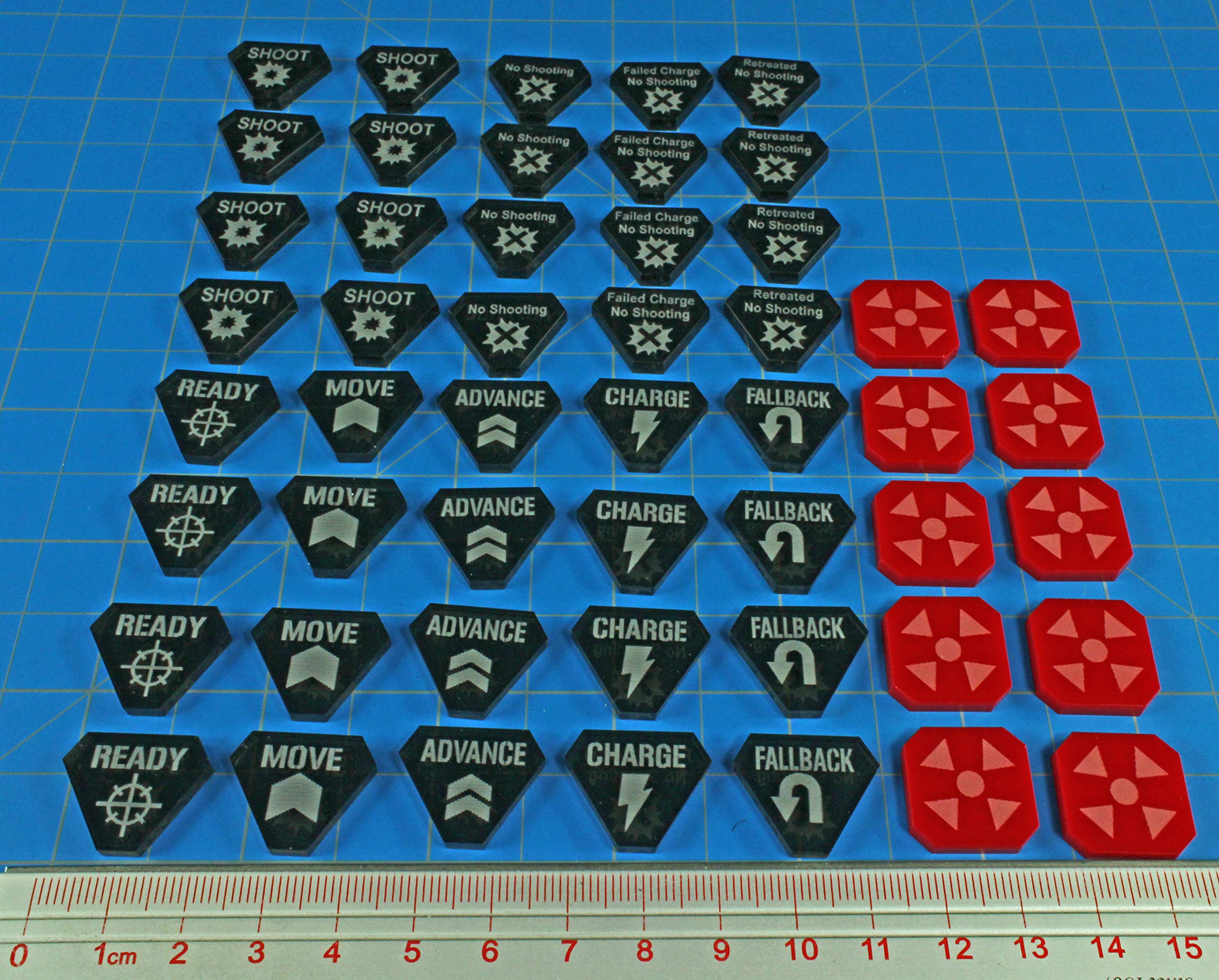 LITKO Combat Token Set | Compatible with Warhammer: Kill Team | 50 Pack (Transluscent Grey)