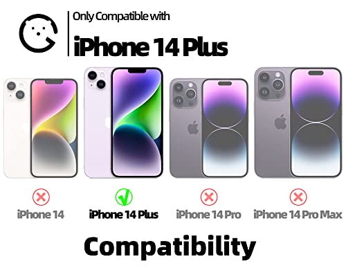 Ginkgonut Compatible with iPhone 14 Plus Case for Women/Girls, Cute 3D Laid Desgin Soft Silicone Shockproof Raised Bumper Corners Case for iPhone 14 Plus (White)
