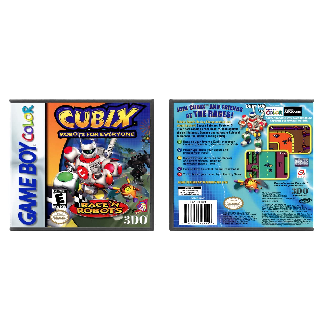 Cubix: Robots for Everyone Race n' Robots | (GBC) Game Boy Color - Game Case Only - No Game