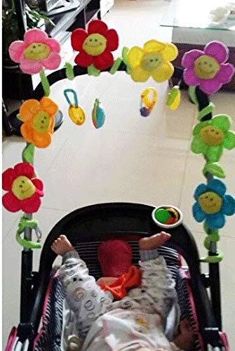Life on Left 26" Super Cute Sun Flower, Plush Daisy Flowers with Bendable Stems Big Smile Face Flower Creative Stuffed Plush Toy (65cm) (red Sunflower)