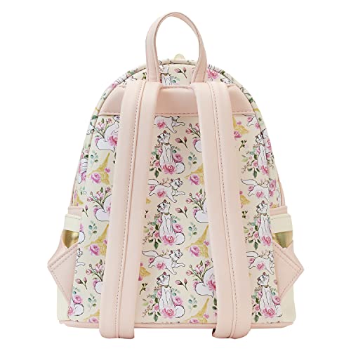 Loungefly Aristocats Duchess in Paris Floral AOP Double Strap Shoulder Bag
