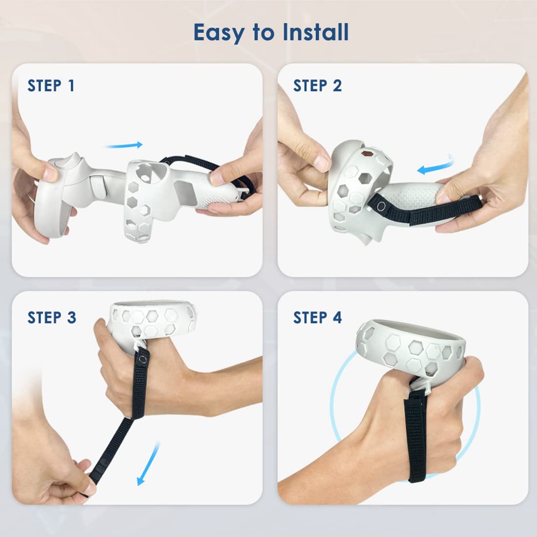 Cleatyi for Vr Head Strap Strap Handle Cover Halo Strap Case Accessories,4