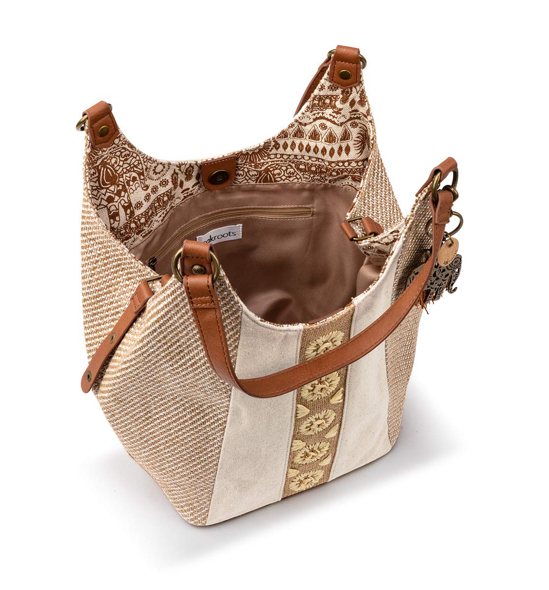 Sakroots Roma Straw Shopper Tobacco Batik World Tobacco Batik World