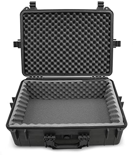 CASEMATIX Waterproof DJ Mixer and Accessories Case Compatible with Zoom LiveTrak L-12 12 Channel Digital Audio Mixer And Recording Accessories, Dense Absorbing Foam with Rugged Shell - Case Only