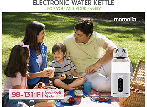 MOMOLIA Portable Water Warmer for Formula, Breastmilk, Precise Temp Control, 10 oz. Rechargeable, Wireless Bottle Warmer for Car, Travel, Outdoor, Battery Powered(White)