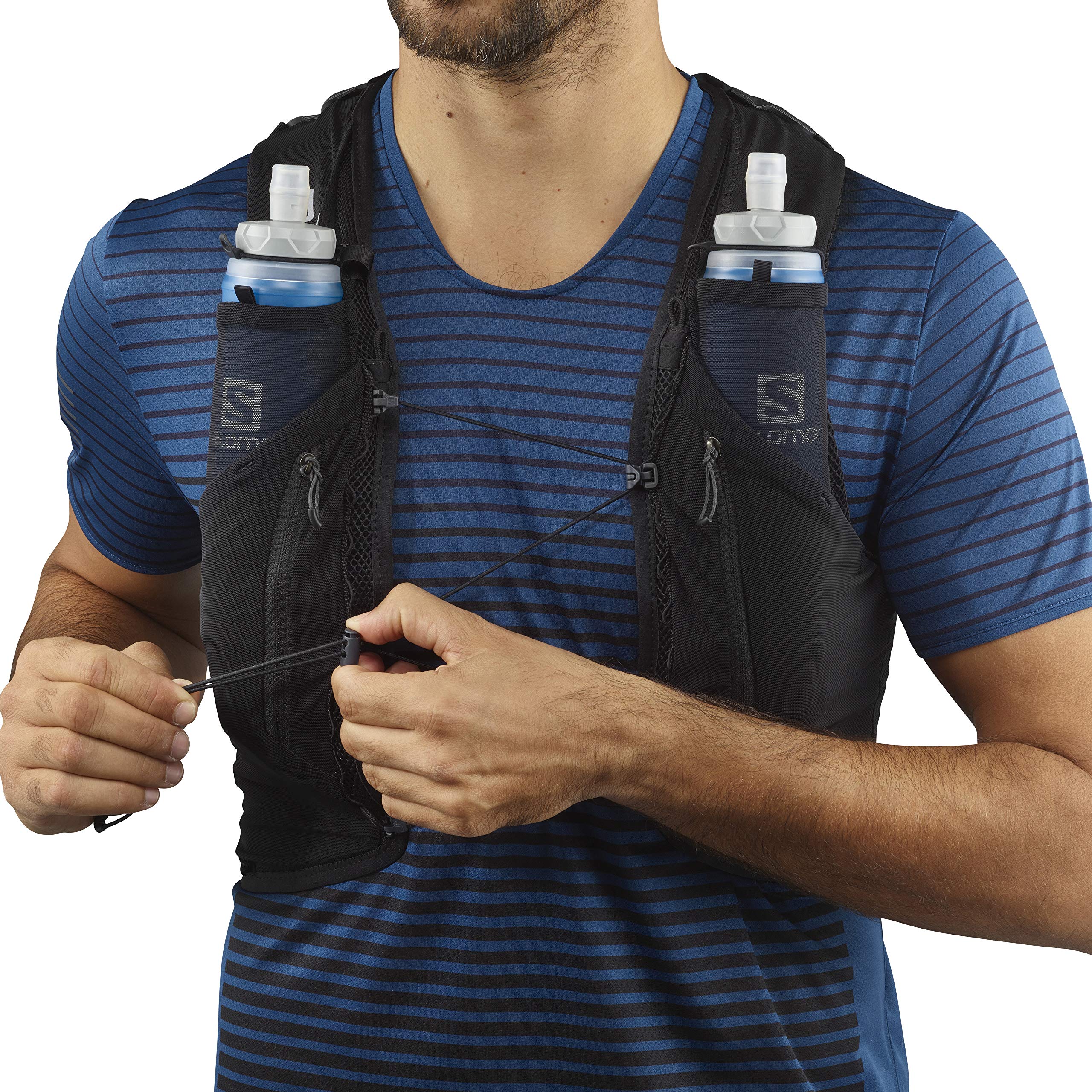 Salomon Advanced Skin 12 Set Unisex Trail Running Vest Backpack, Black, Small