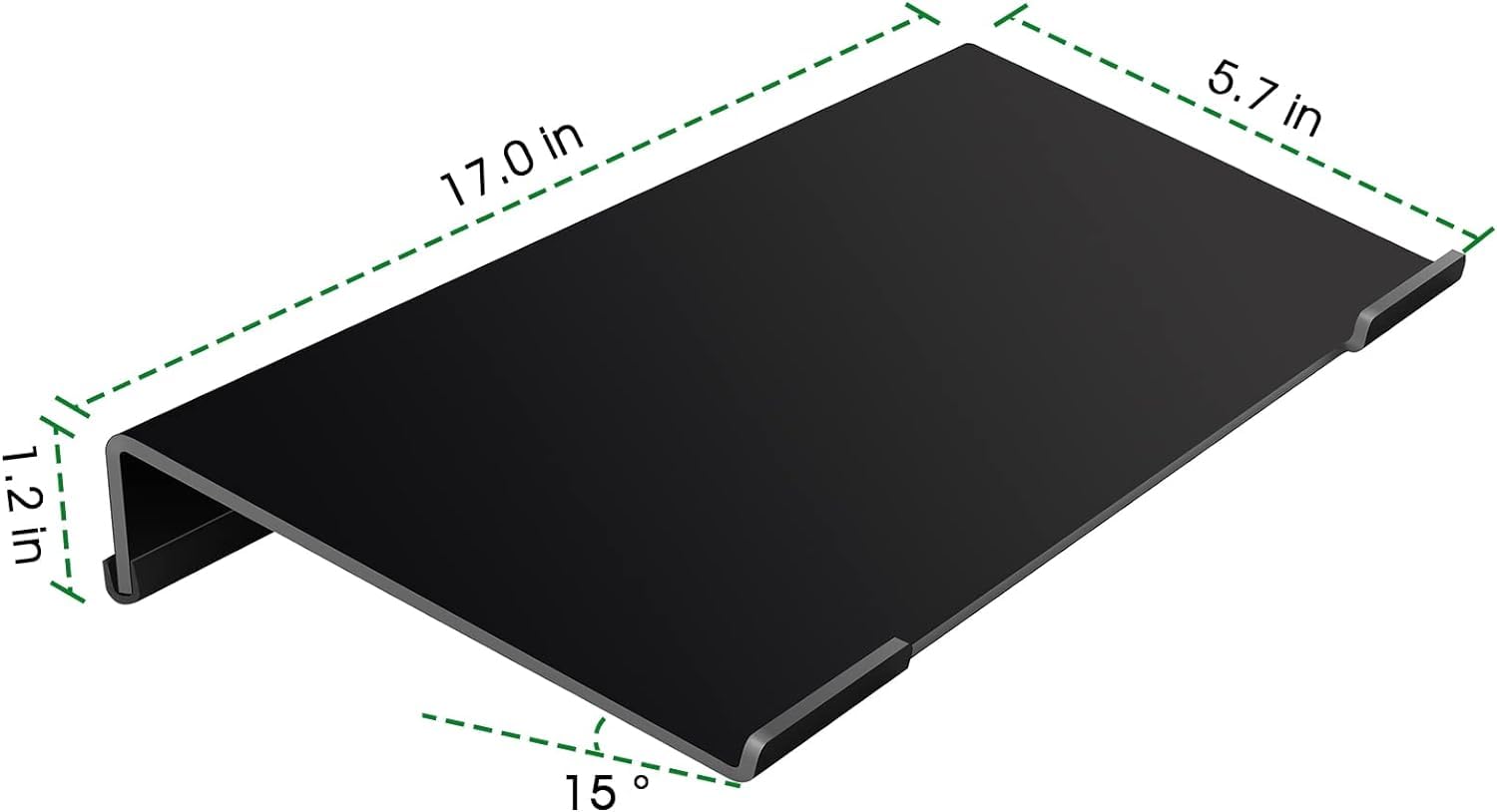 Egchi Acrylic Computer Keyboard Stand for Desk, Keyboard Riser Tilt Lift, Keyboard Holder for Desktop, Desk Keyboard Lifter（Black）