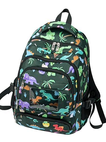 HotAdsFW Dinosaur Backpacks Elementary Toddler Backpack for Boys Kids School Bag Bookbag for Kindergarten Primary School with Multi Pockets Padded Shoulder Strap