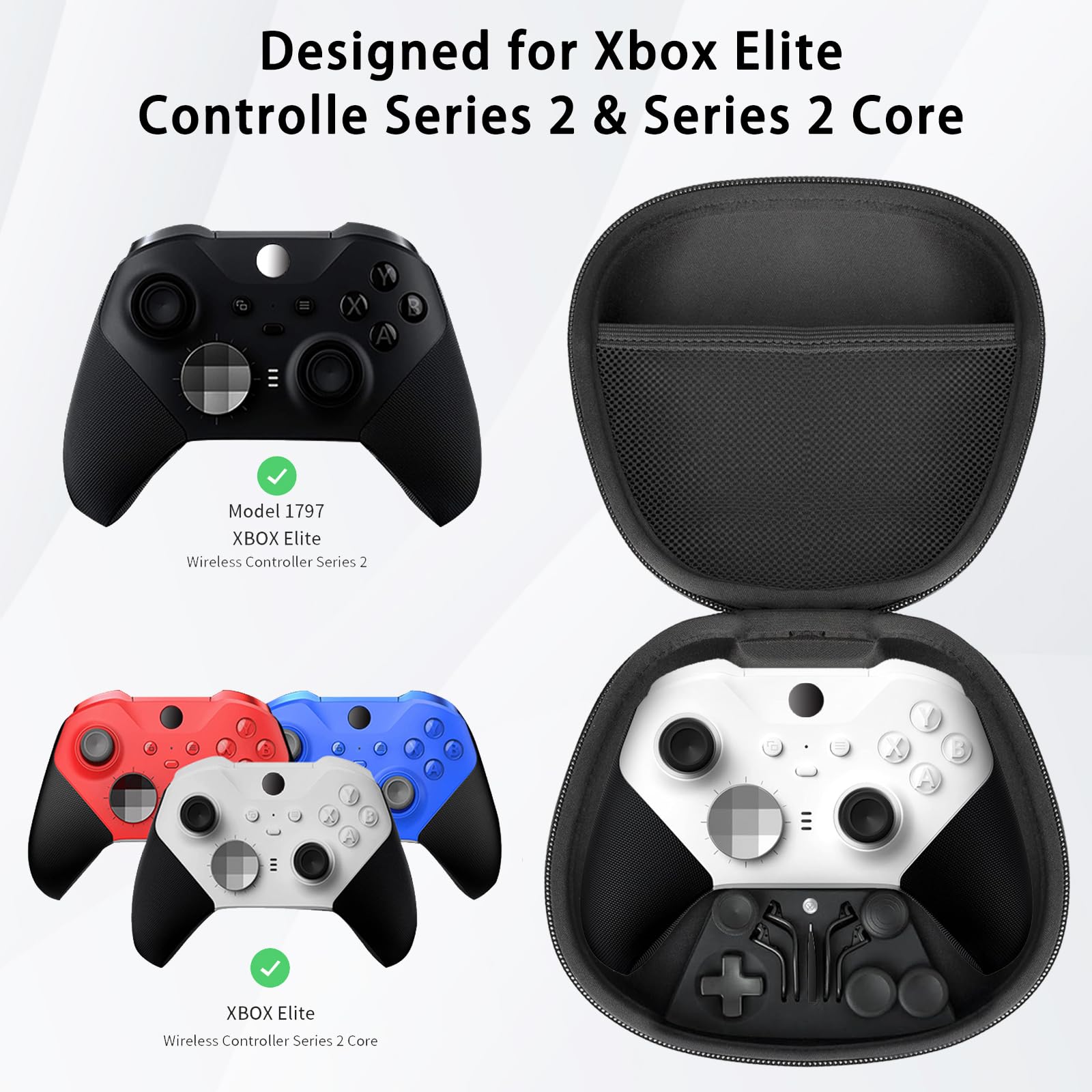 Complete Component Pack with Charging Station for Elite Controller Series 2 Accessories, Includes 4 Controller Paddles, 1 Charging Dock, 4 Thumbsticks, 1 Adjustment Tool and 1 Carrying Case