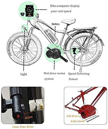 CONHIS MOTOR Electric Bicycle Conversion Kits with Lithium Battery 36V 500W 8fun BBS02 Mid Drive Electric Mountain Bike