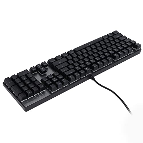 Cuifati Gaming Keyboard 104-keys Mechanical Keyboard RGB Rainbow Backlit Keyboard USB Wired Keyboard for PC Mac Windows Gamer Laptop Typists (Black)