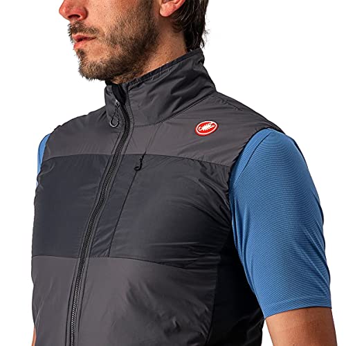 Castelli Unlimited Puffy Vest - Men's Dark Gray/Black/Silver Gray, L