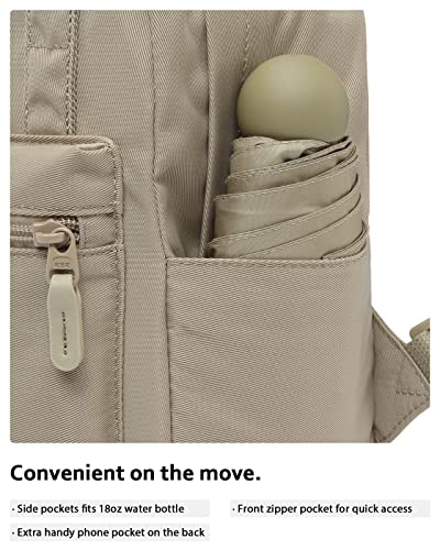 HotStyle 8811s+ Fashion Mini Backpack, Women' Small Backpacking Purse, Pastel Khaki