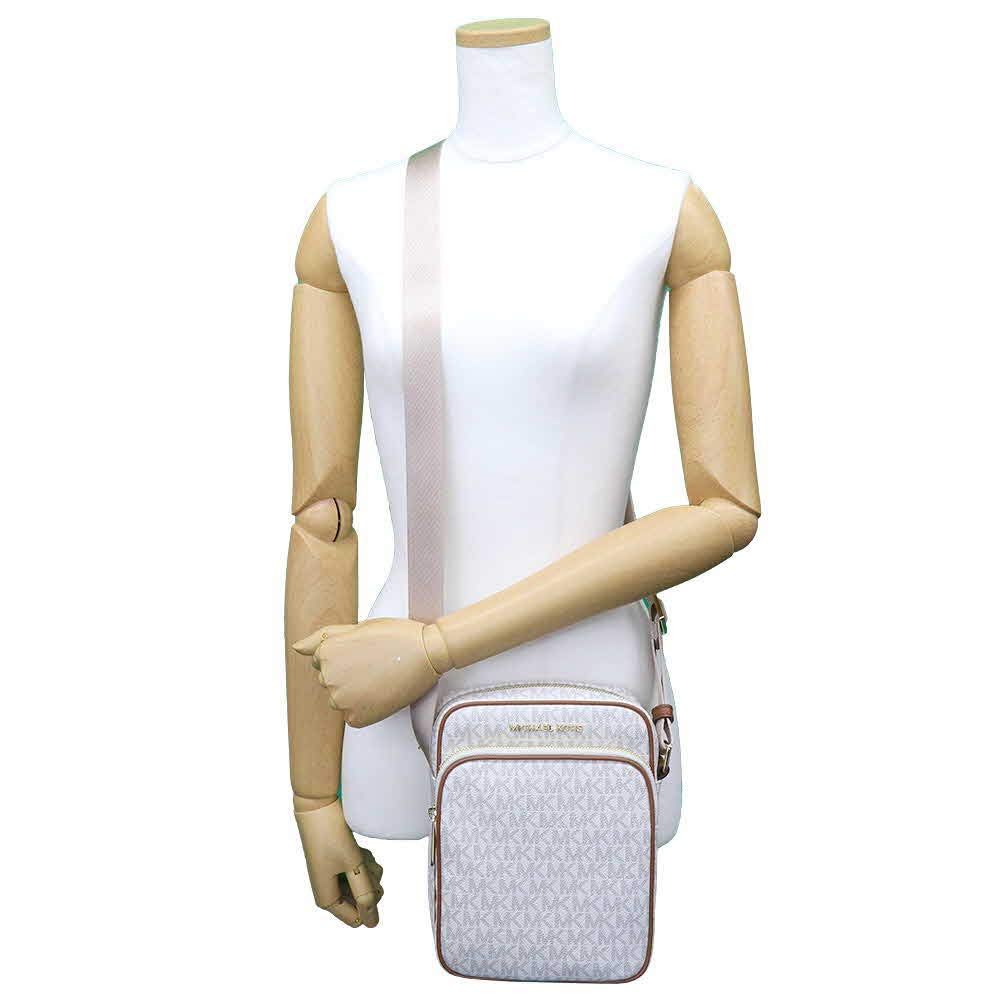 Michael Kors Jet Set Travel Signature PVC Medium Flight Bag - Vanilla