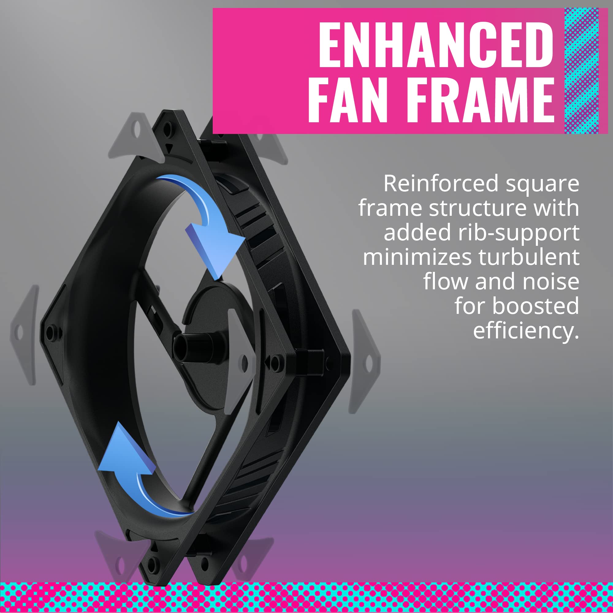 Cooler Master SickleFlow 92 All-Black Square Frame Fan, Air Balance Curve Blade, Sealed Bearing, 92mm PWM Control for Computer Case & Air Coolers