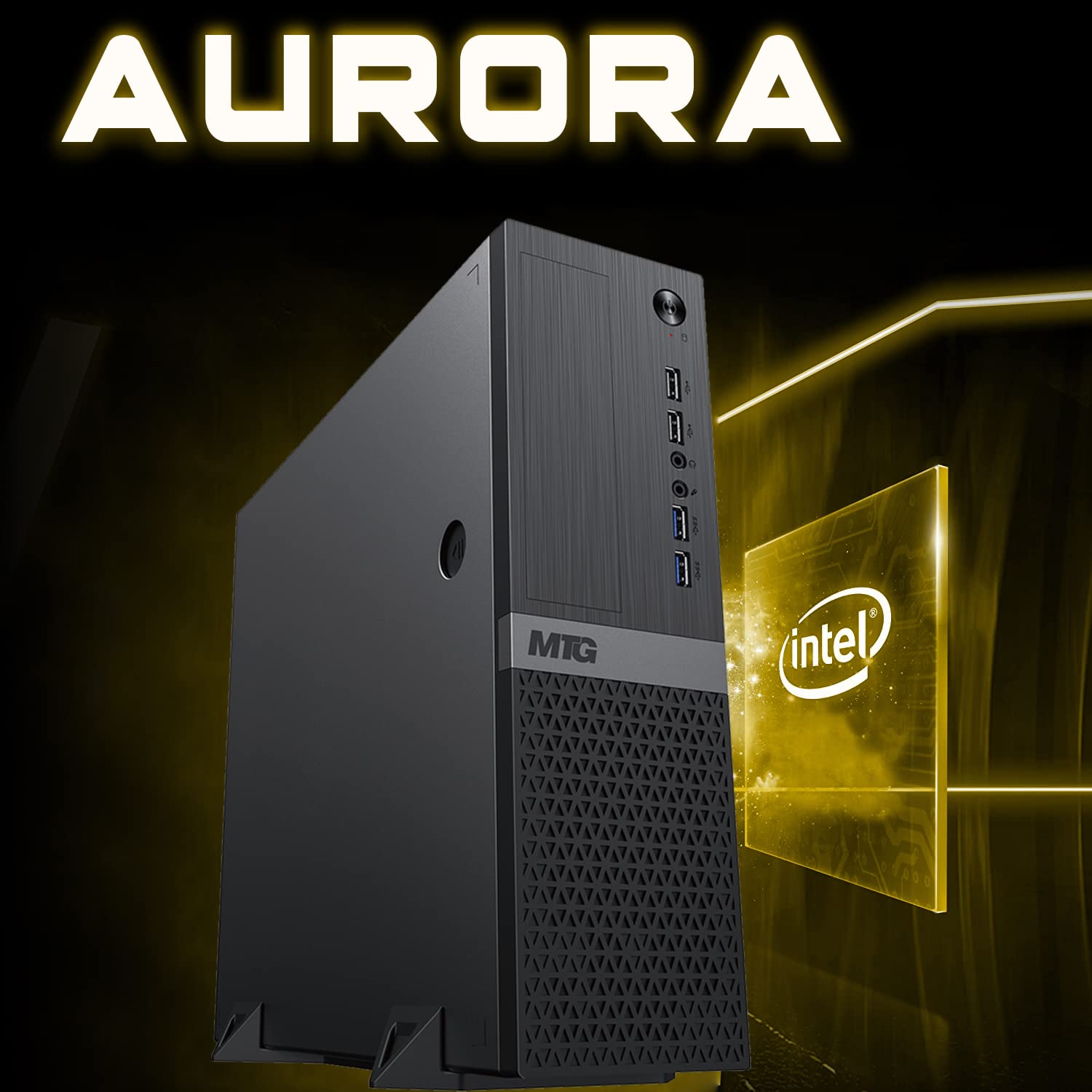 Computer Desktop PC MTG Aurora - Intel Core i5 8th Gen, 16GB Ram DDR4, 1TB Nvme, MTG Wireless Keyboard Mouse, RGB Headphone, Webcam, Win 11 Home