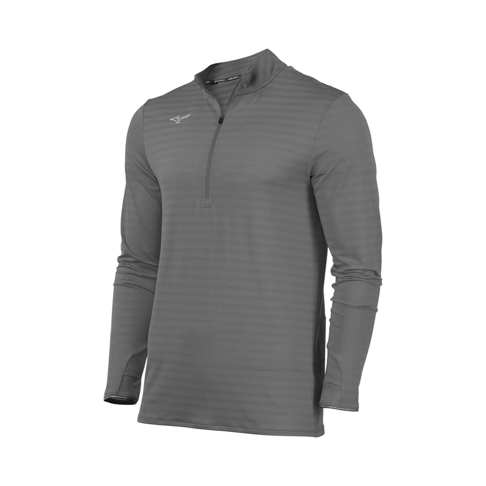 Mizuno Men's Athletic Eco 1/2 Zip, Quiet Shade, XX-Large