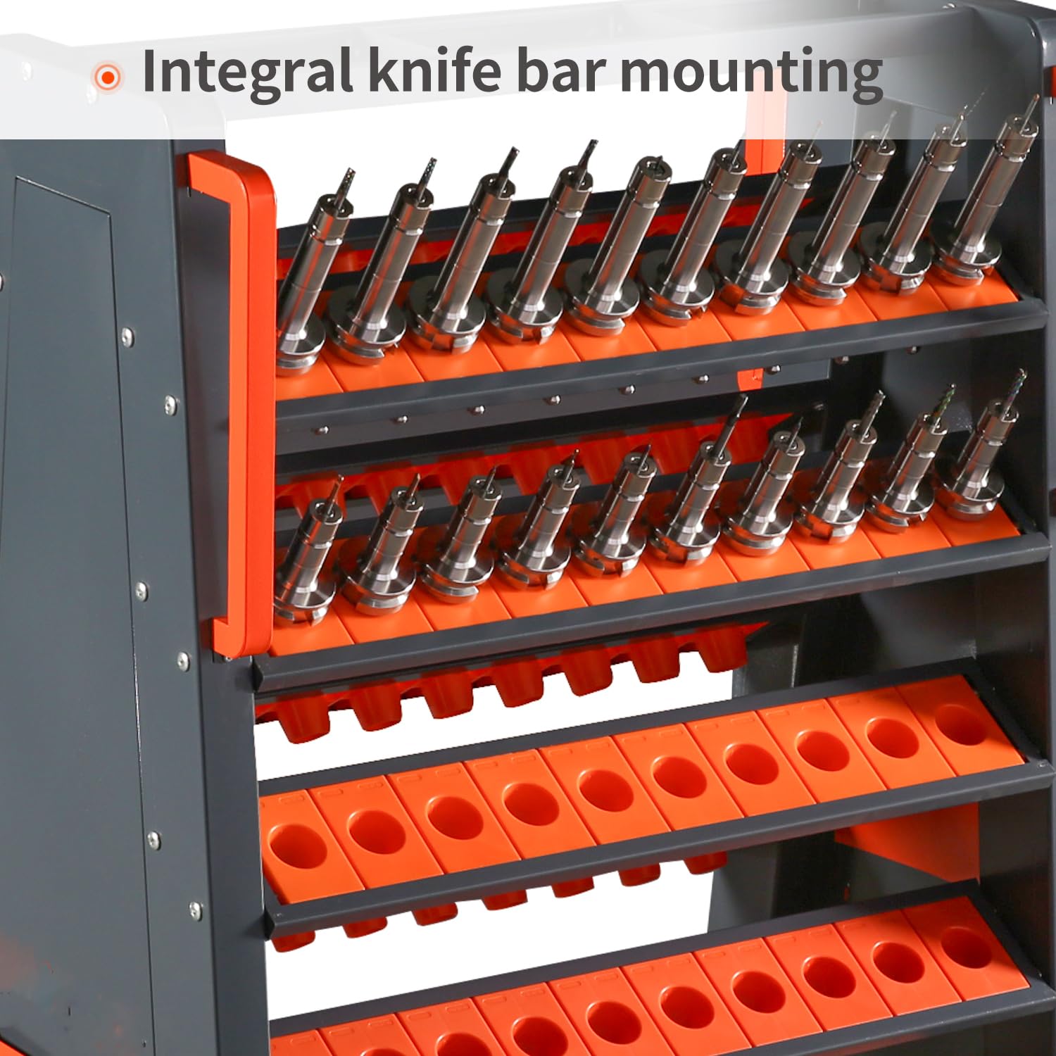 CNC Tool Rack, 5-Row CNC Tools Holder Cart, Mobile CNC Tool Storage Cart, CNC Rolling Carts with Wheels, CAT40 Tool Holder for Storehouse Factory Garage