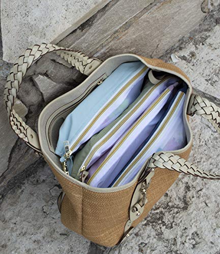 Mother Load Diaper Bag Organizer Pouches Worry-Free, Outing Essentials for Your On-The-Go Family, Includes Snack Bag, Toy Pouch, New Mom Stuff Bag with Hidden Pocket 3pc - Set Perfect Shower Gift